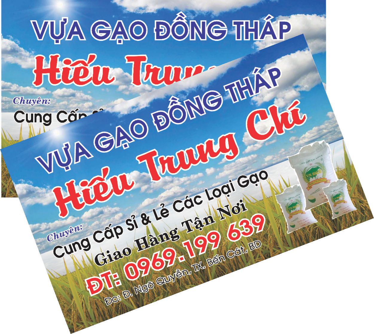 10+ mẫu card visit bán gạo đẹp nhất hiện nay