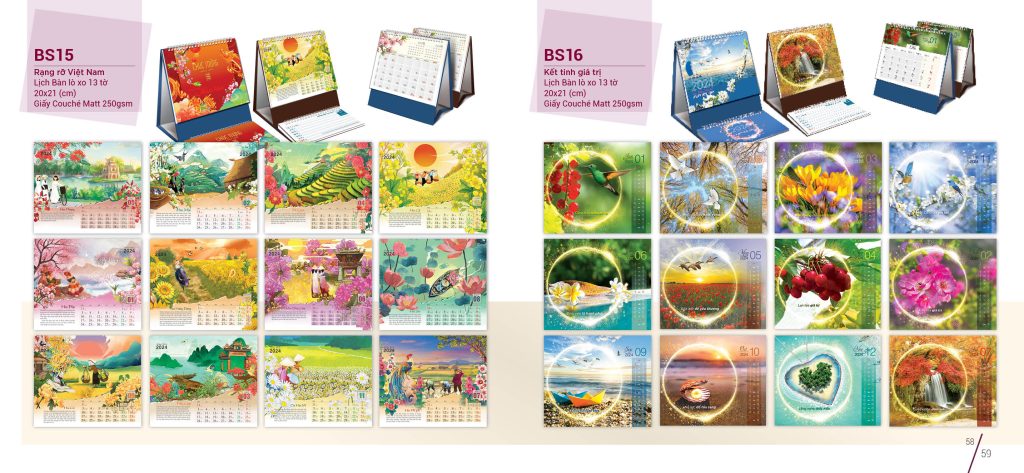 500++ Mẫu lịch để bàn 2024 mới nhất và đẹp nhất | Xưởng In Ánh Dương